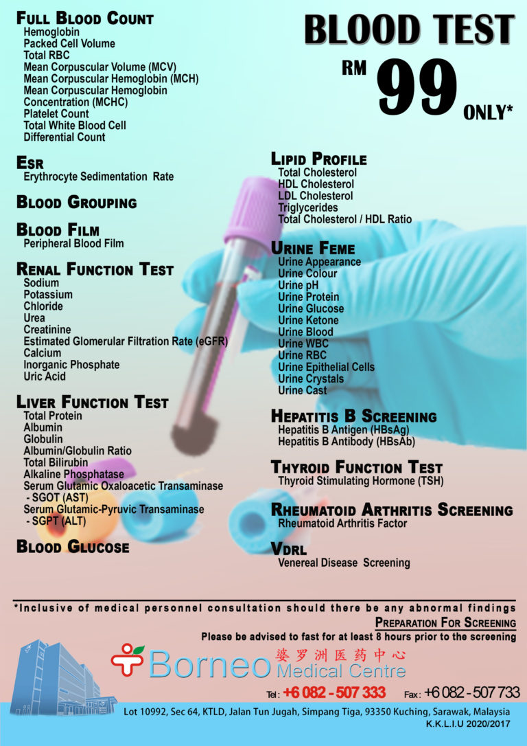 Blood Test – Borneo Medical Centre