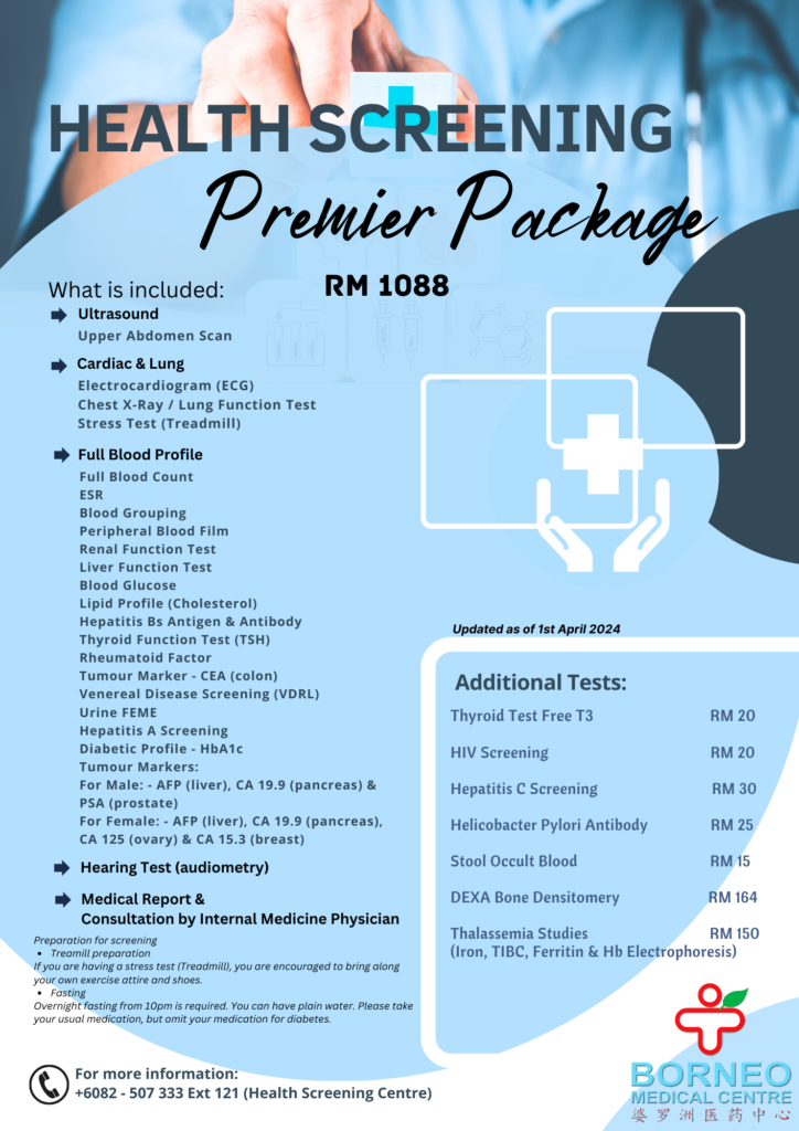 Premier Screening Packages – Borneo Medical Centre