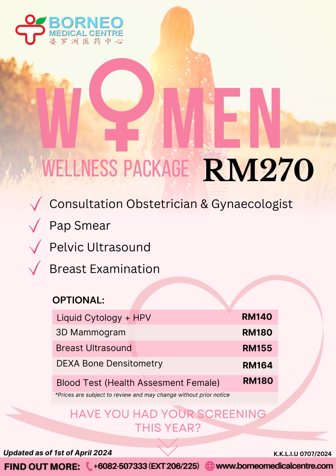 Women Wellness Package – Borneo Medical Centre